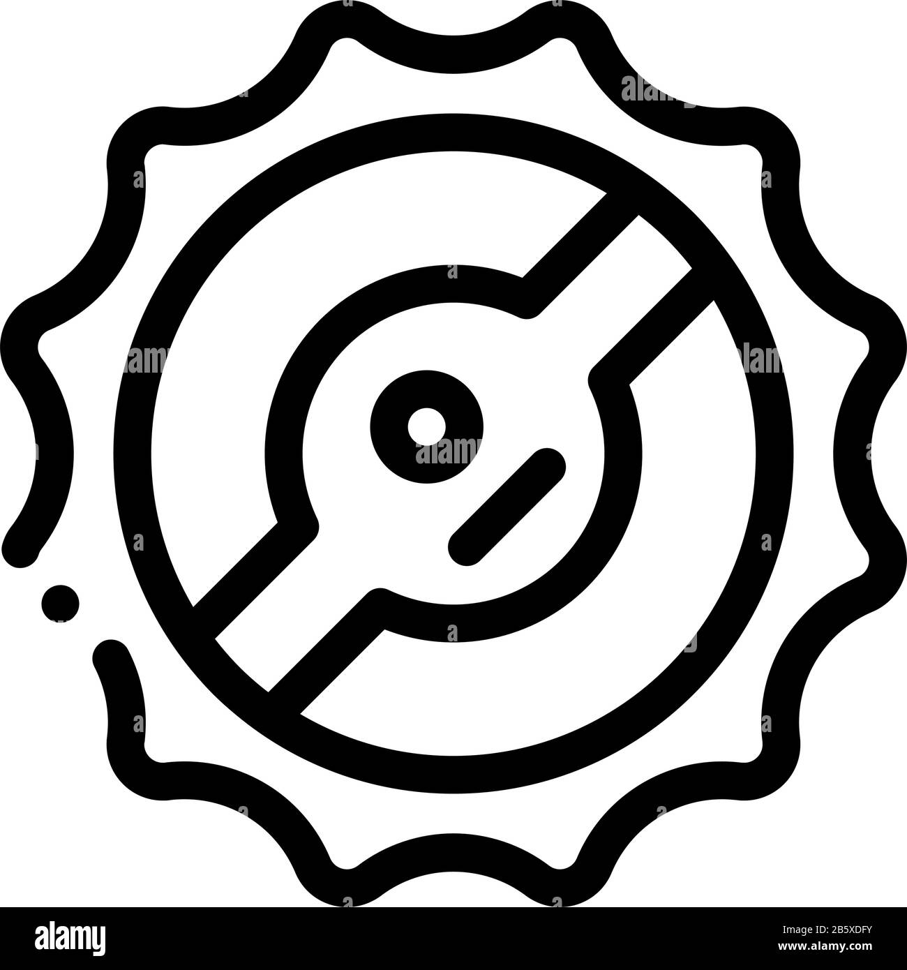 Non-gmo Cross Out Icon Vector Outline Illustration Stock Vector Image ...