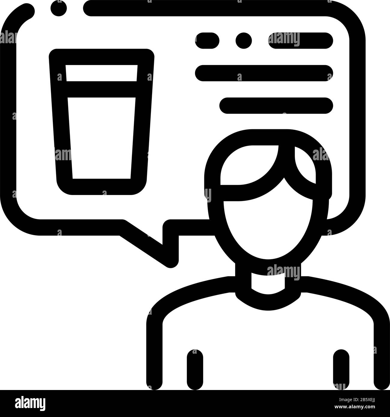 Man Talk Beer Icon Vector Outline Illustration Stock Vector Image & Art ...
