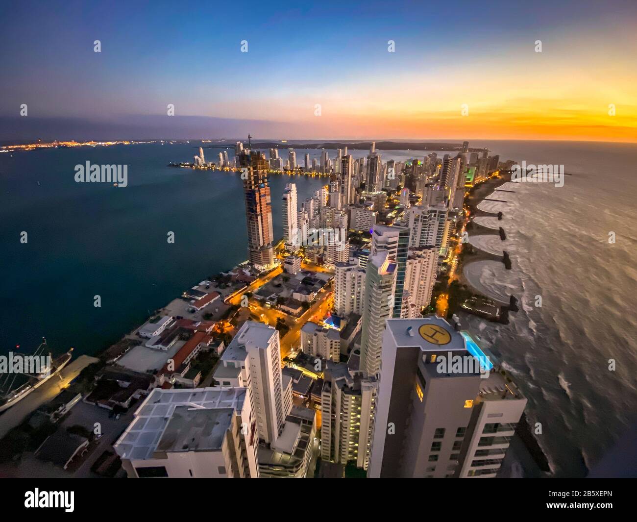 Bocagrande district in Cartagena Colombia Stock Photo - Alamy