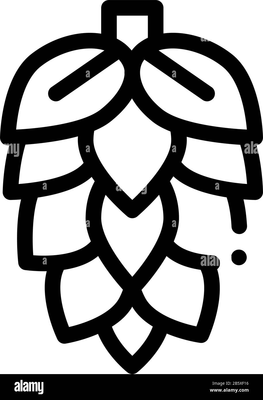 Hops Nature Plant Icon Vector Outline Illustration Stock Vector Image ...