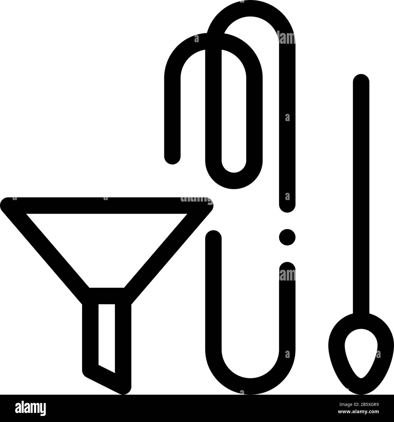 Funnel And Tube Icon Vector Outline Illustration Stock Vector Image ...