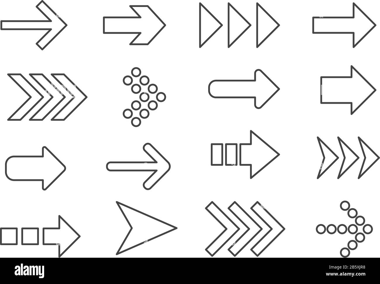 Set of line vector arrows Stock Vector Image & Art - Alamy
