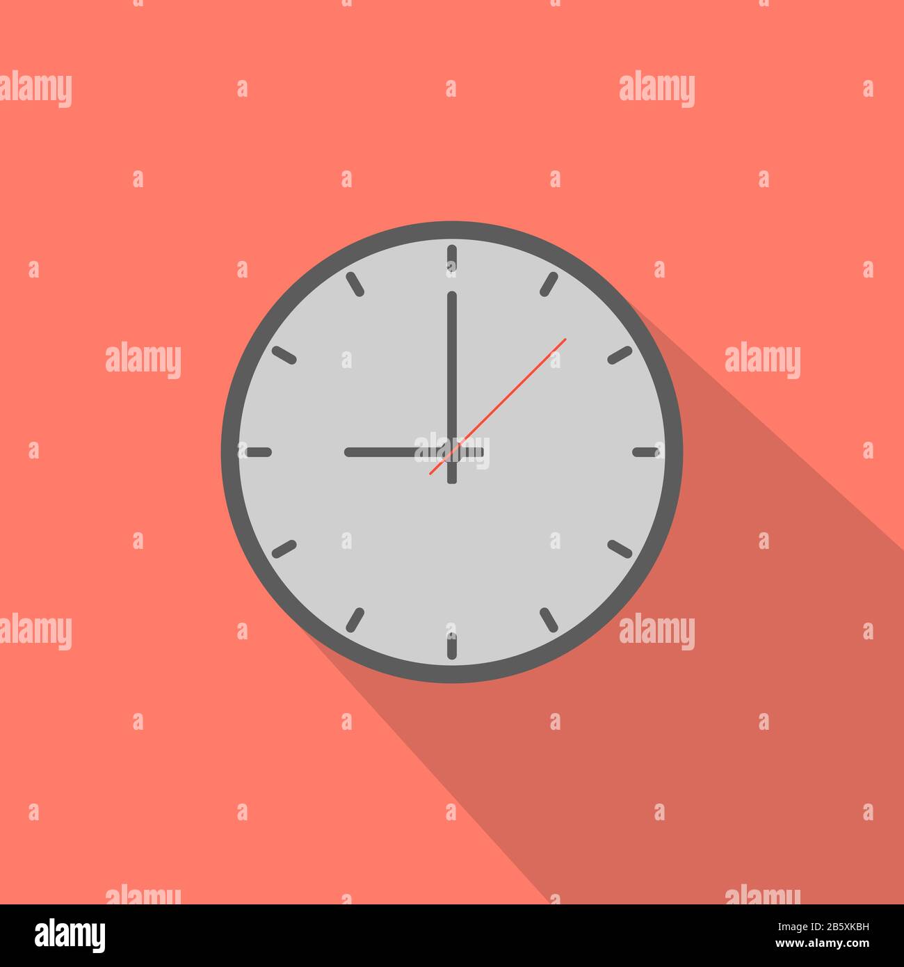 Clock in flat vector illustration Stock Vector Image & Art - Alamy