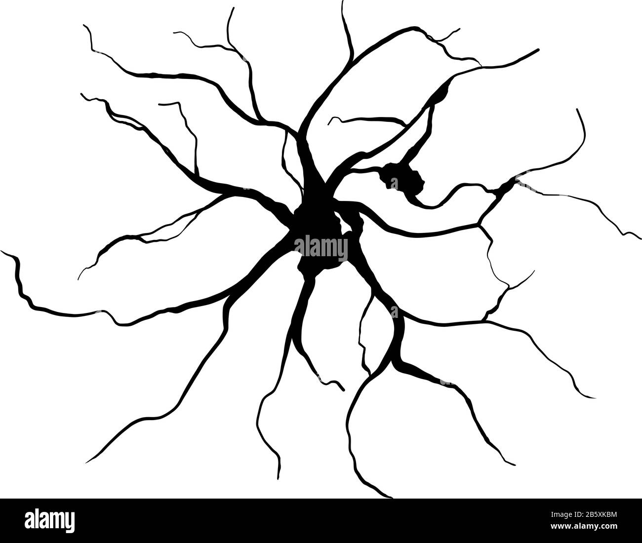 vector crack isolated on white background Stock Vector Image & Art - Alamy