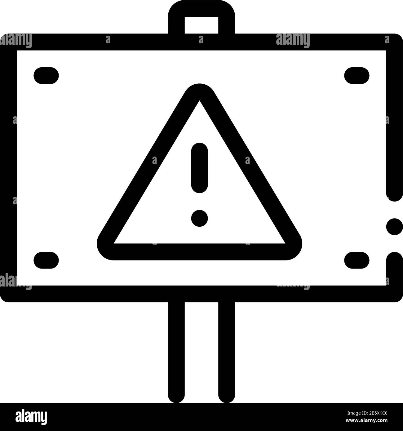 Warning Nameplate Icon Vector Outline Illustration Stock Vector Image ...