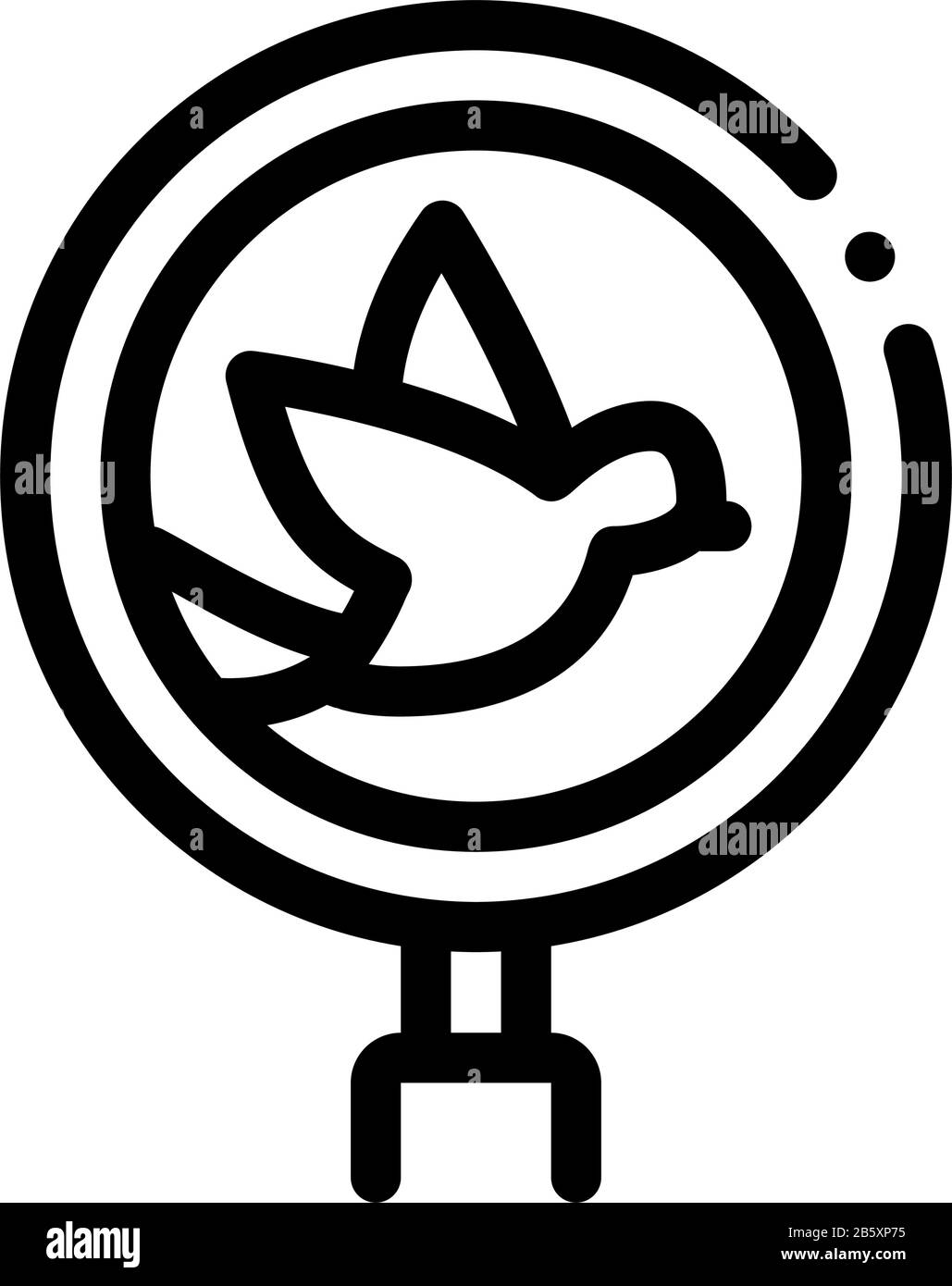 Bird Ornithology Research Icon Thin Line Vector Stock Vector Image ...