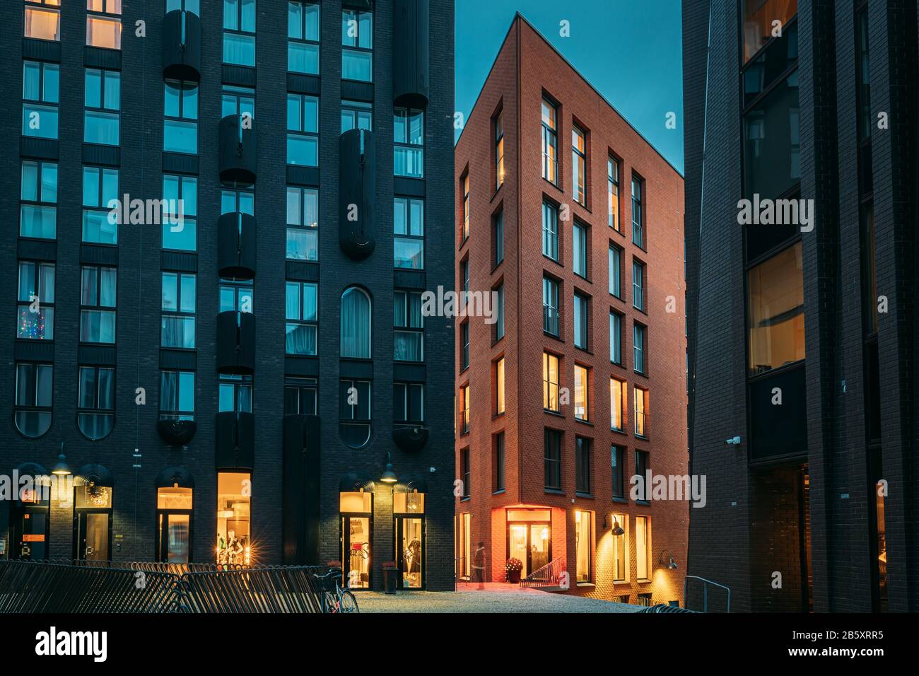 Tallinn, Estonia. View Of Historical Rotermann City In Evening ...
