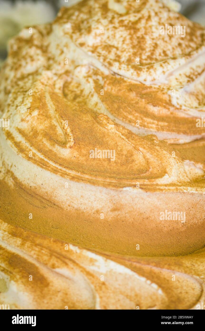 delicious italian ice cream with fresh fruits, nuts & topping Stock ...