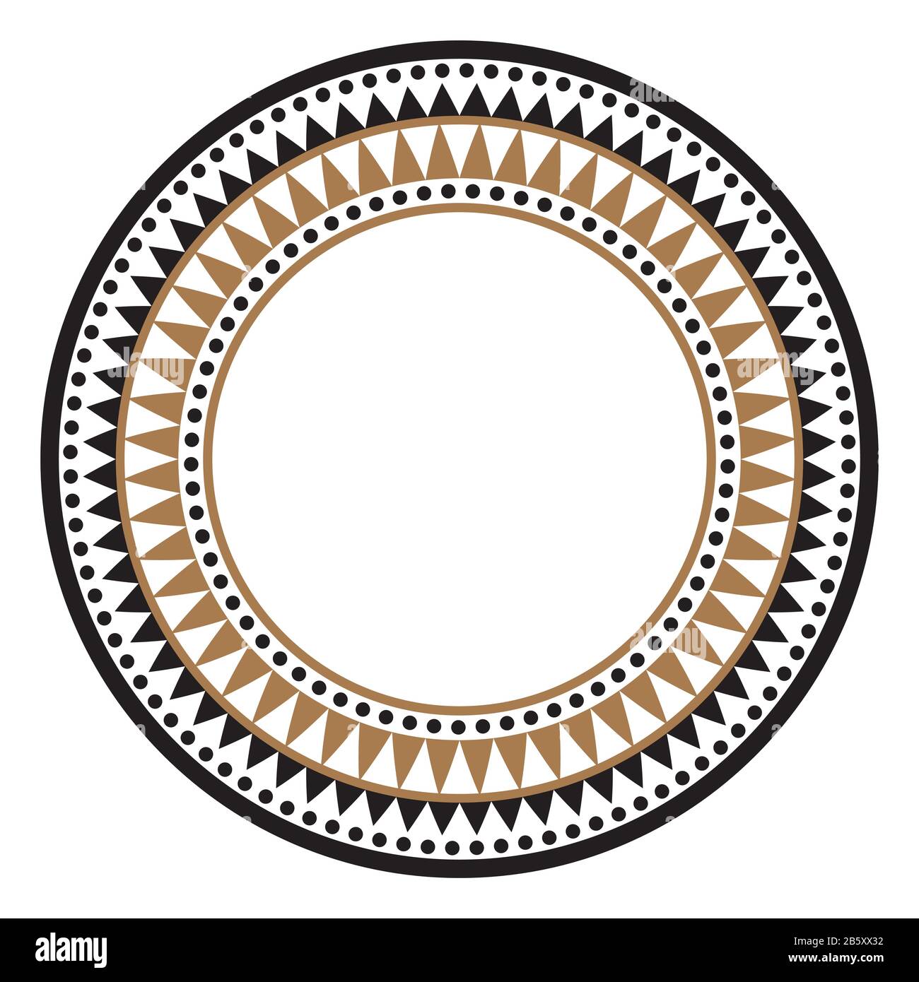 Ethnic african tribal round vector art frame Stock Vector Image & Art ...