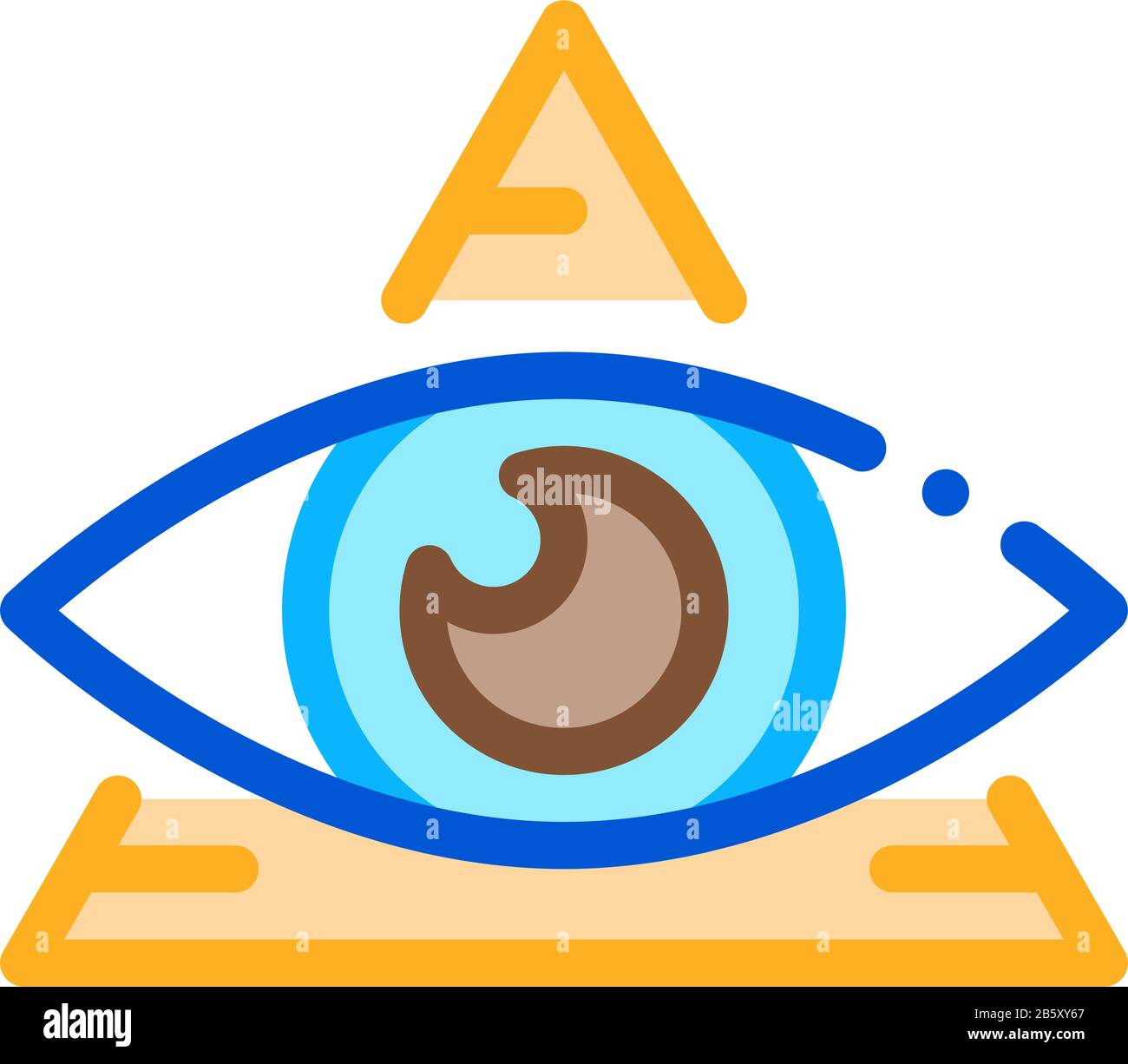 All-seeing Eye Icon Vector Outline Illustration Stock Vector Image ...
