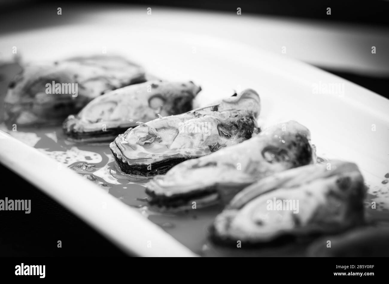 marinated shells with lemon juice & fresh spices Stock Photo - Alamy
