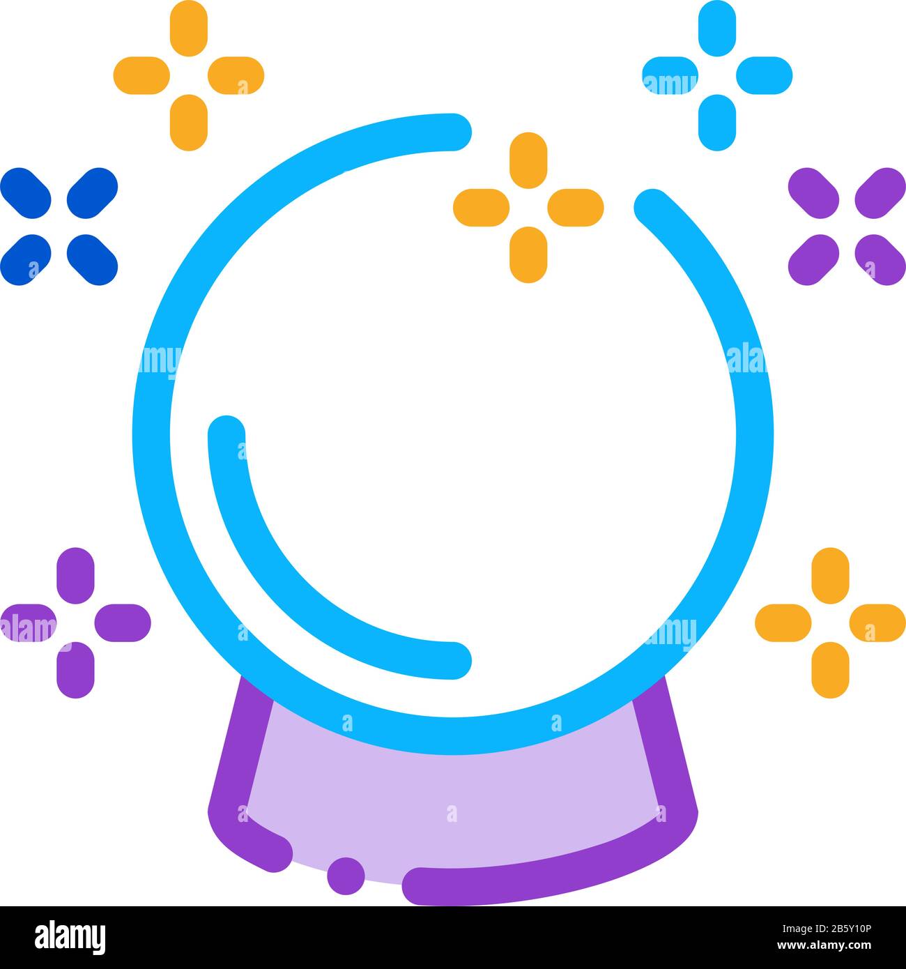 Wizard Globe Icon Vector Outline Illustration Stock Vector Image & Art ...