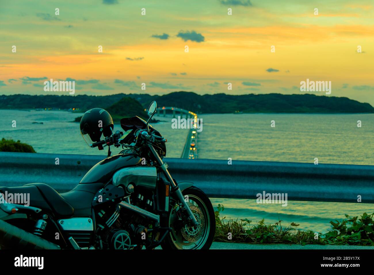 Famous Tsunoshima Bridge in Yamaguchi Prefecture, Japan Stock Photo - Alamy