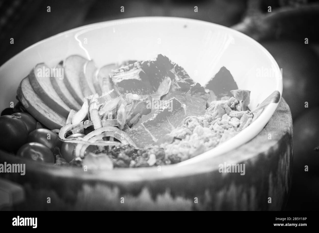 spanish mix salads with fresh ingredients Stock Photo - Alamy