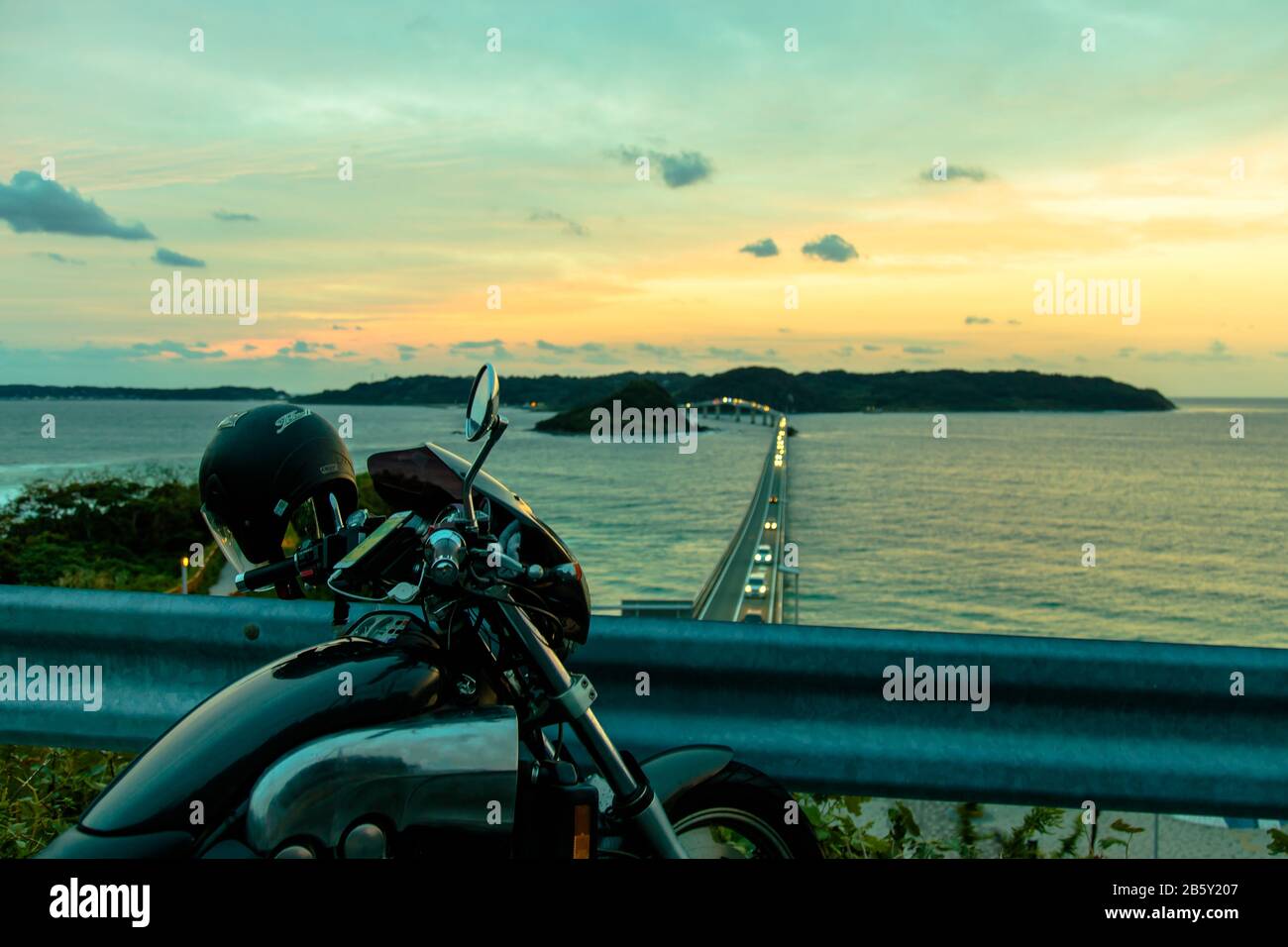 Famous Tsunoshima Bridge in Yamaguchi Prefecture, Japan Stock Photo - Alamy