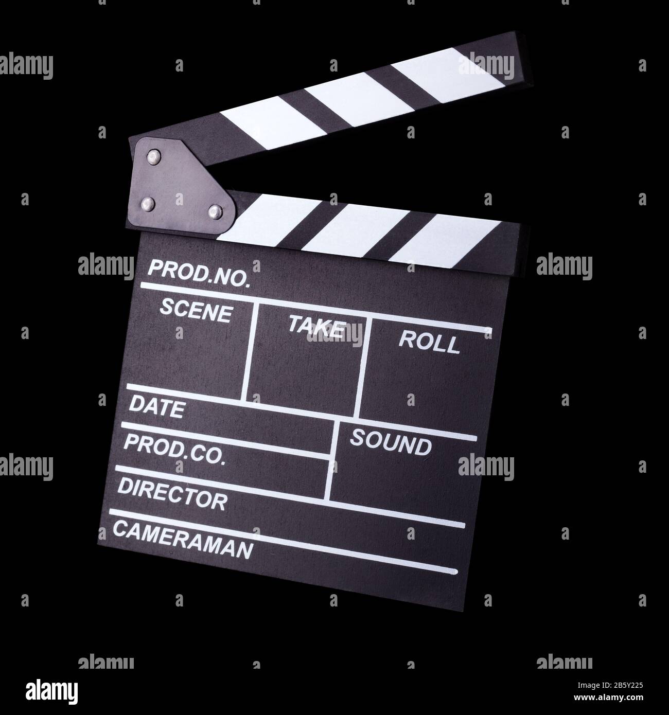 Film clapper board isolated on black background with clipping path ...
