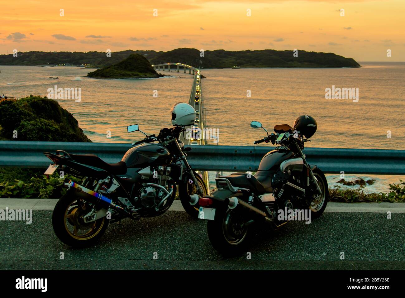 Famous Tsunoshima Bridge in Yamaguchi Prefecture, Japan Stock Photo - Alamy
