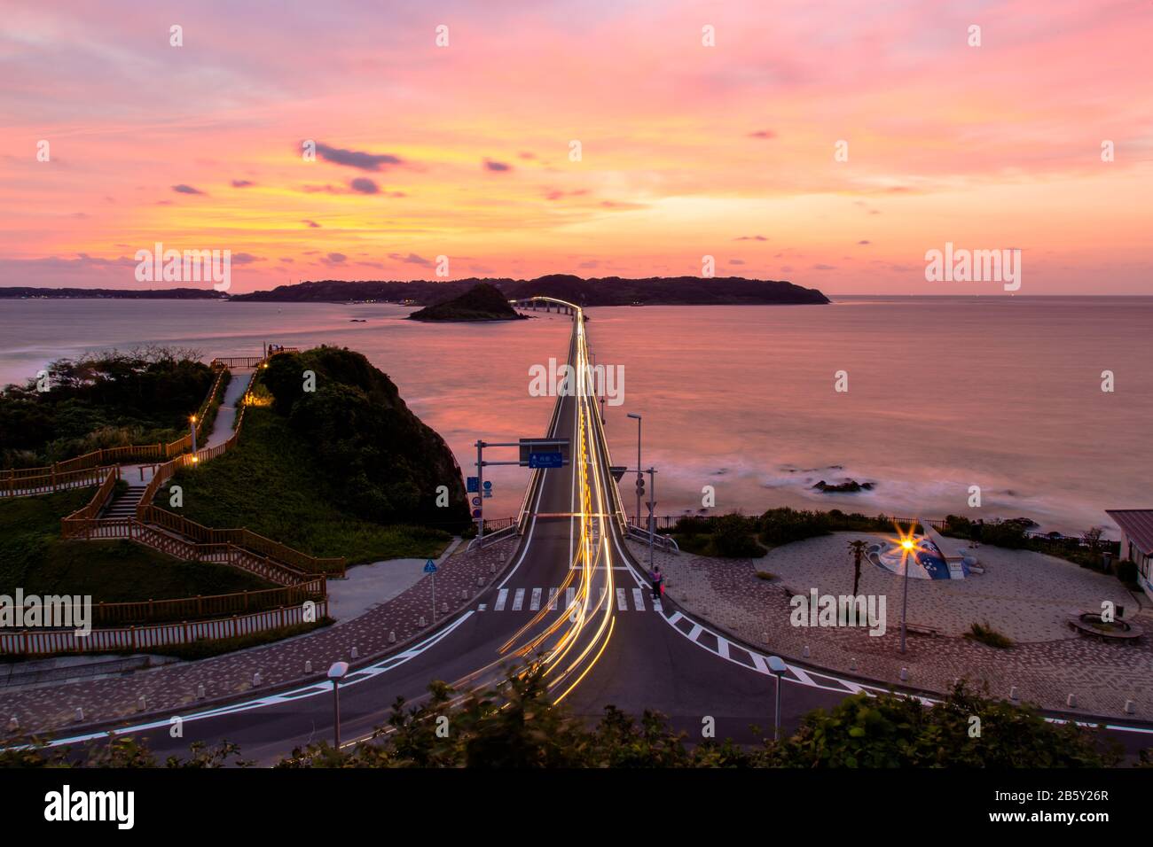Famous Tsunoshima Bridge in Yamaguchi Prefecture, Japan Stock Photo - Alamy