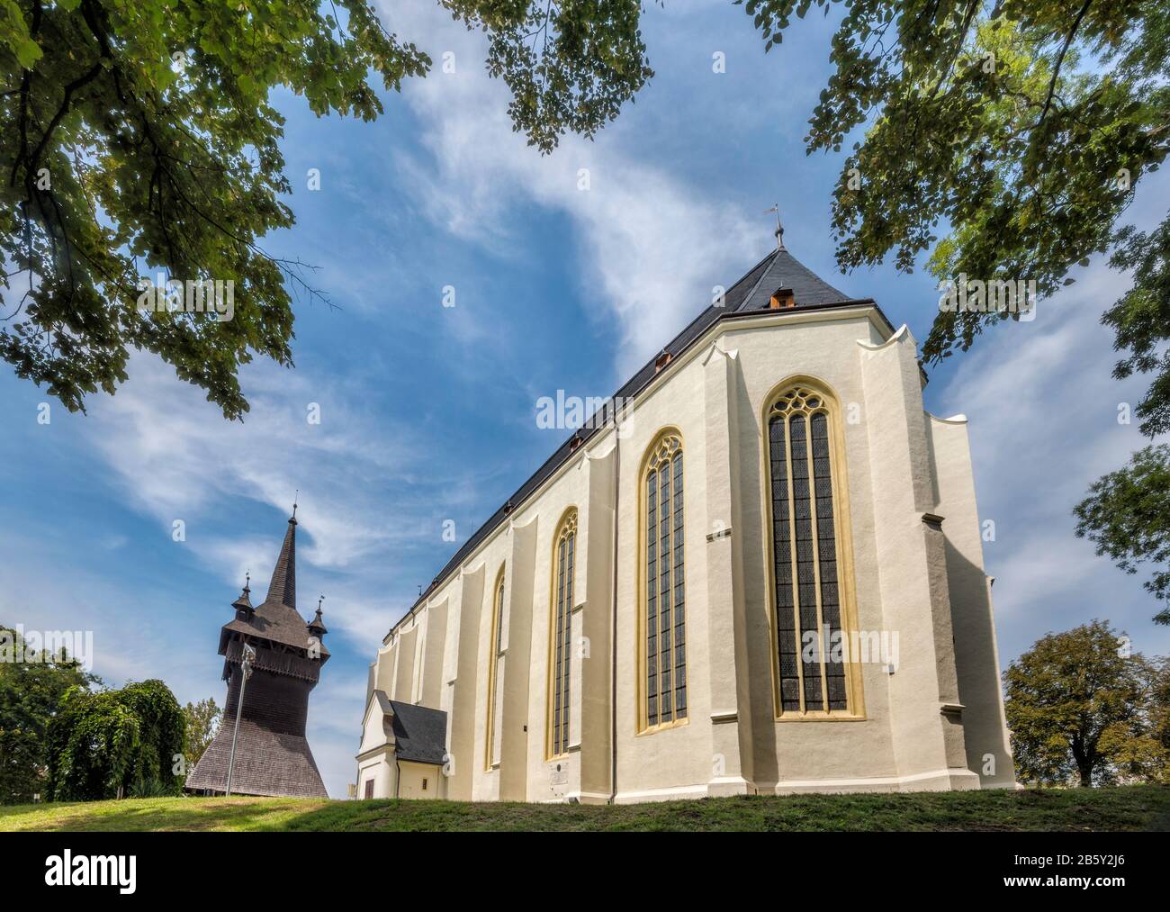 Calvinist Church, Gothic style, in Nyirbator, Northern Great Hungarian ...