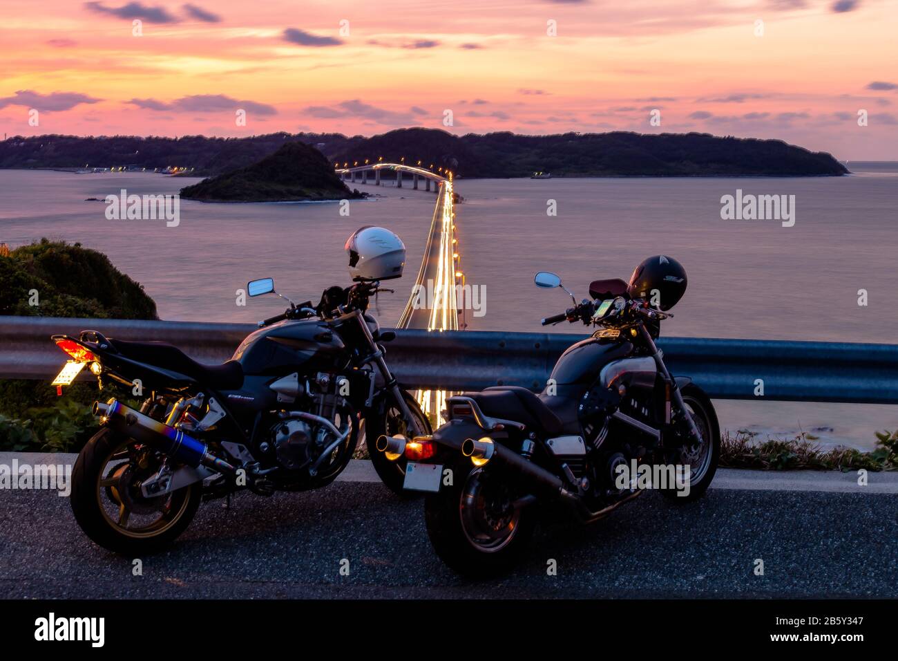 Famous Tsunoshima Bridge in Yamaguchi Prefecture, Japan Stock Photo - Alamy