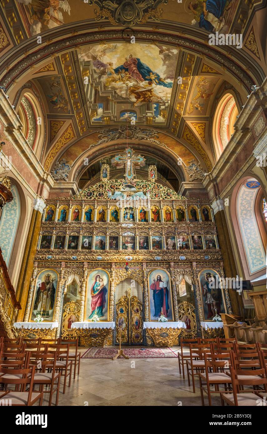 Iconostasis at Hungarian Greek Catholic Church in Mariapocs, Northern ...
