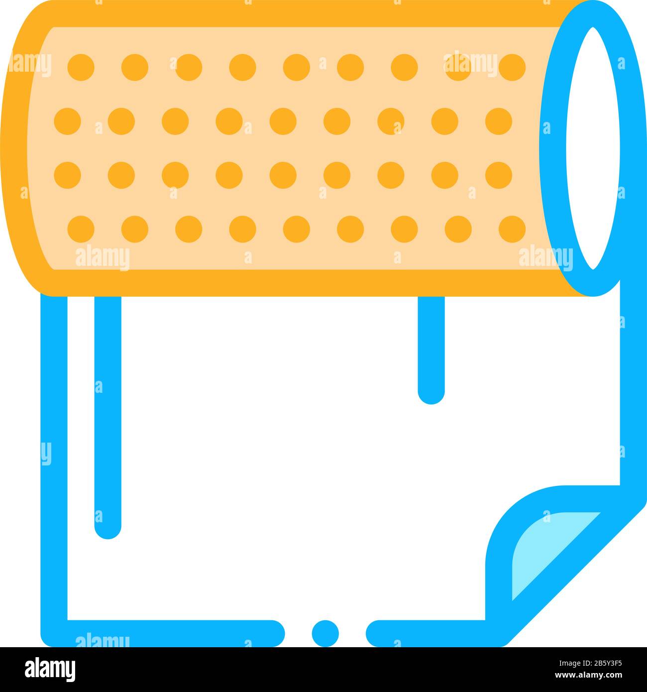 Paper Roll Icon Vector Outline Illustration Stock Vector Image & Art ...