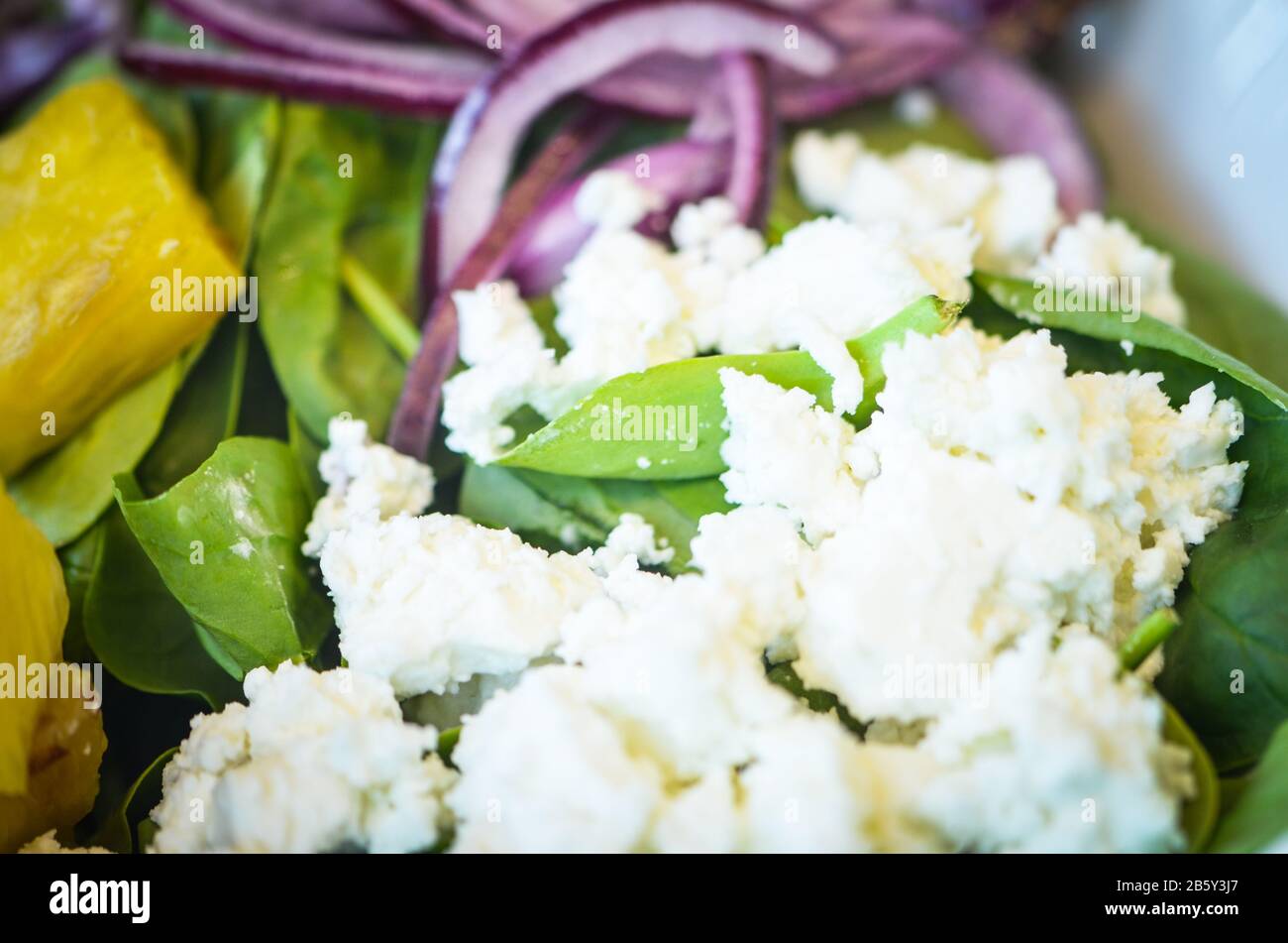 spanish mix salads with fresh ingredients Stock Photo - Alamy