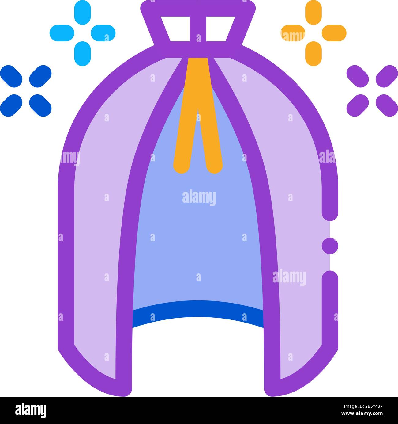 Magic Cloak Cape Icon Vector Outline Illustration Stock Vector Image ...