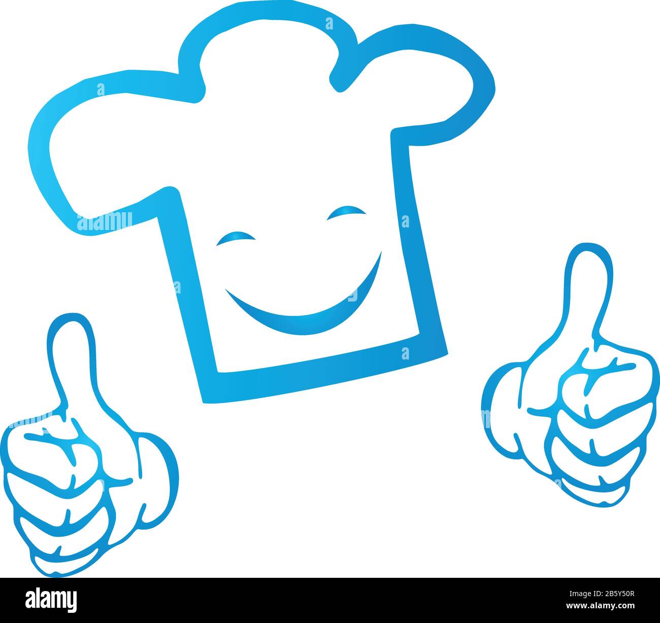 Chef's hat, smile, hands, baker, cook, logo, icon Stock Vector Image ...