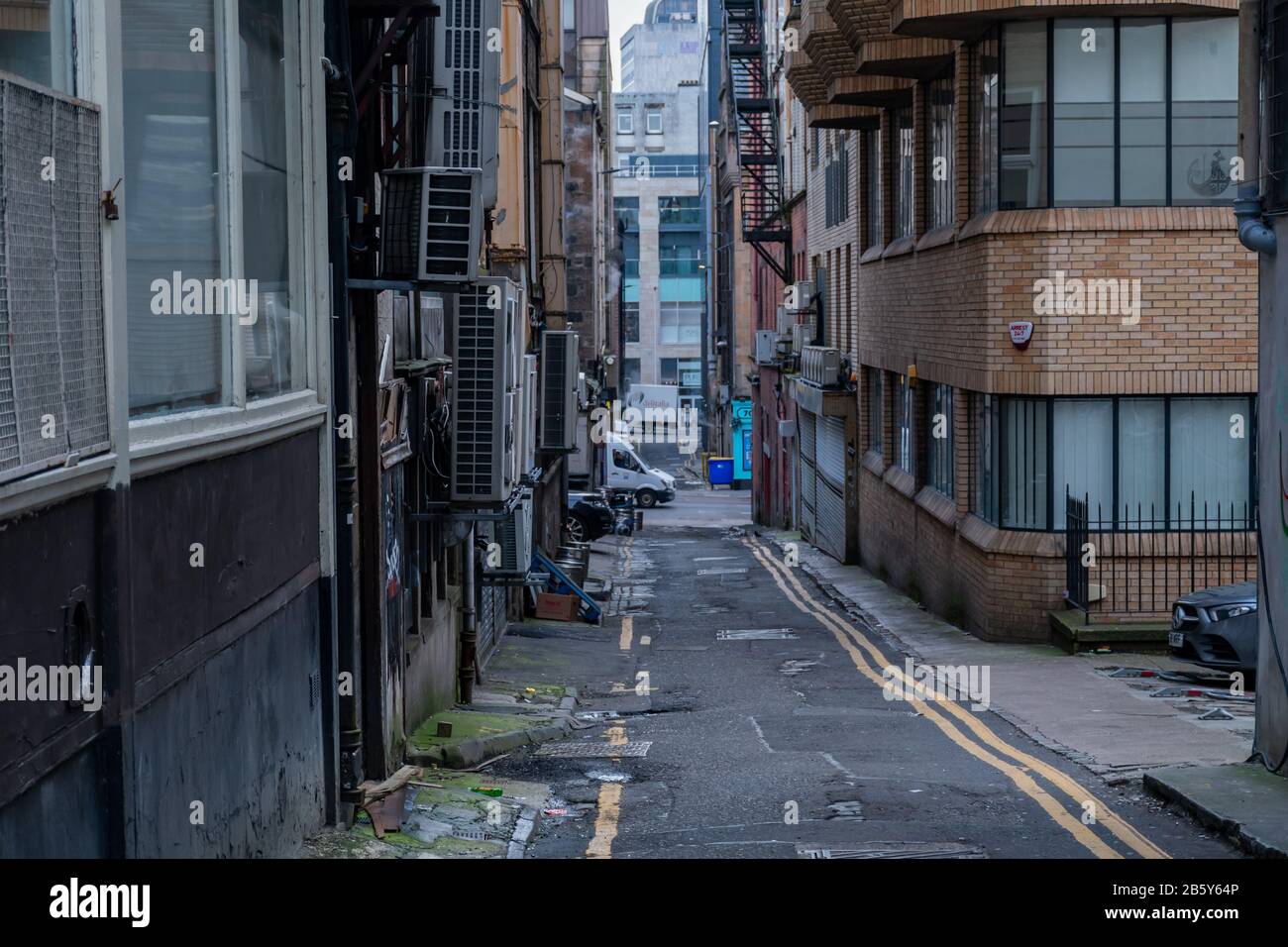 Back lane in Glasgow City Centre, Scotland Stock Photo - Alamy