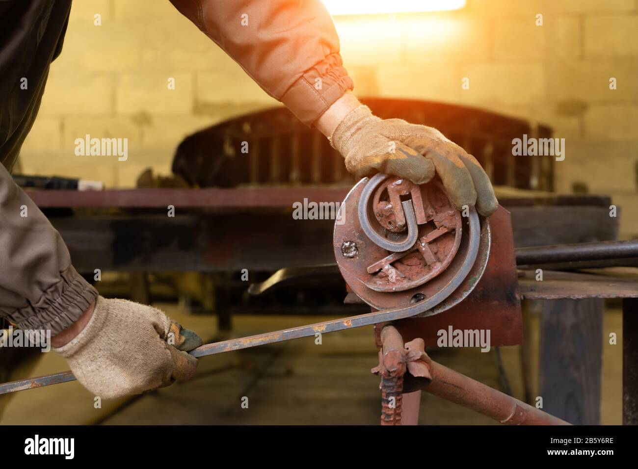 Forging and bending metal close-up Stock Photo - Alamy