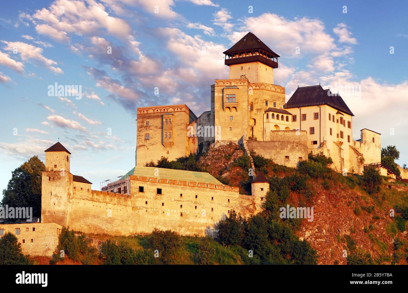 Slovakia Castle - Trencin Stock Photo - Alamy
