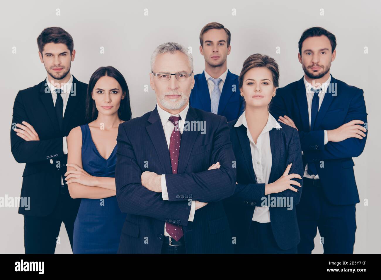 Diverse group six professionals standing hi-res stock photography and ...