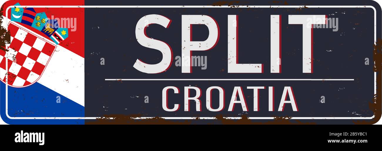 Split croatia sign Stock Vector Images - Alamy