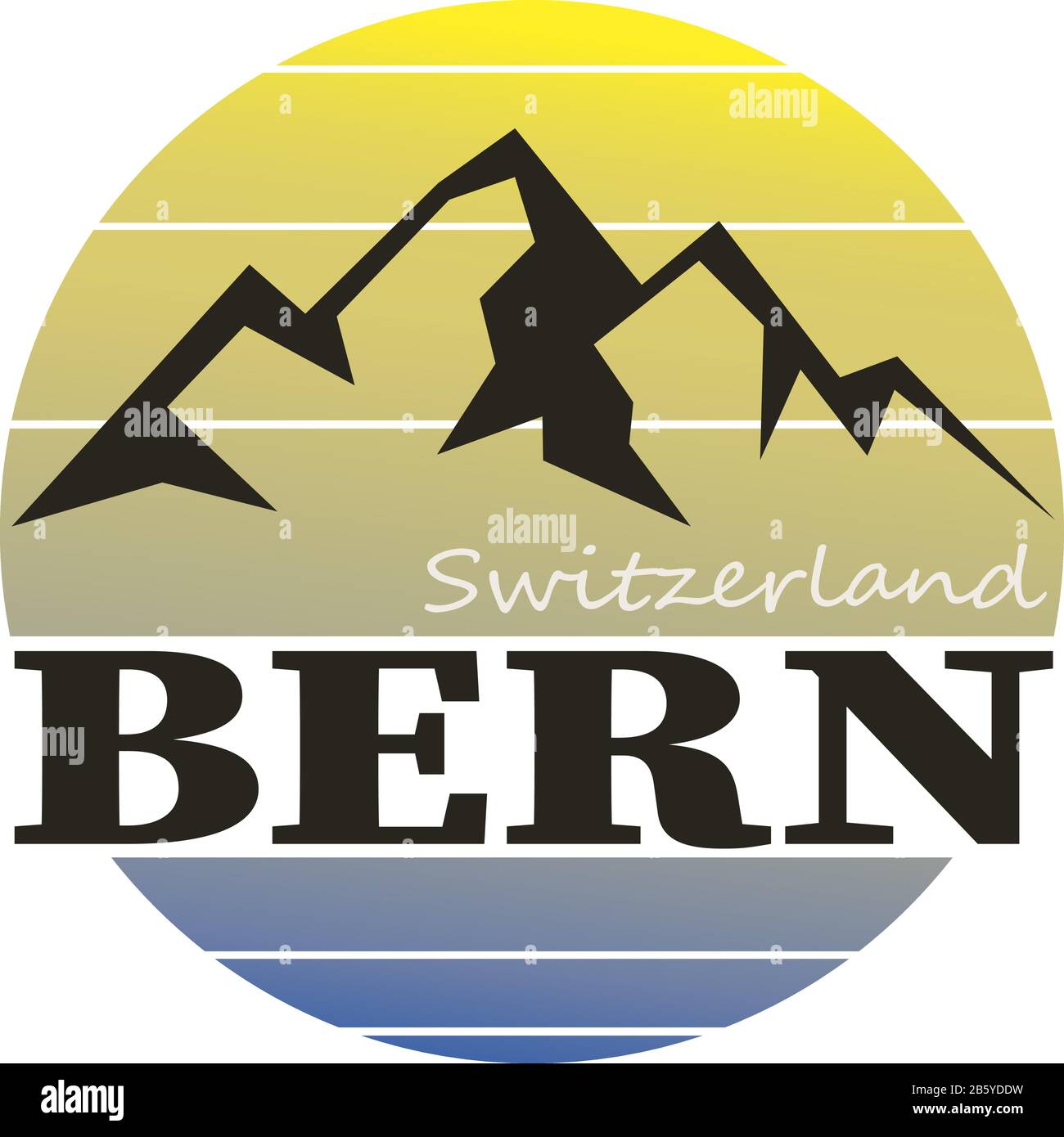 Bern Tourismus Logo Switzerland Bern Travel Landmarks Vector City