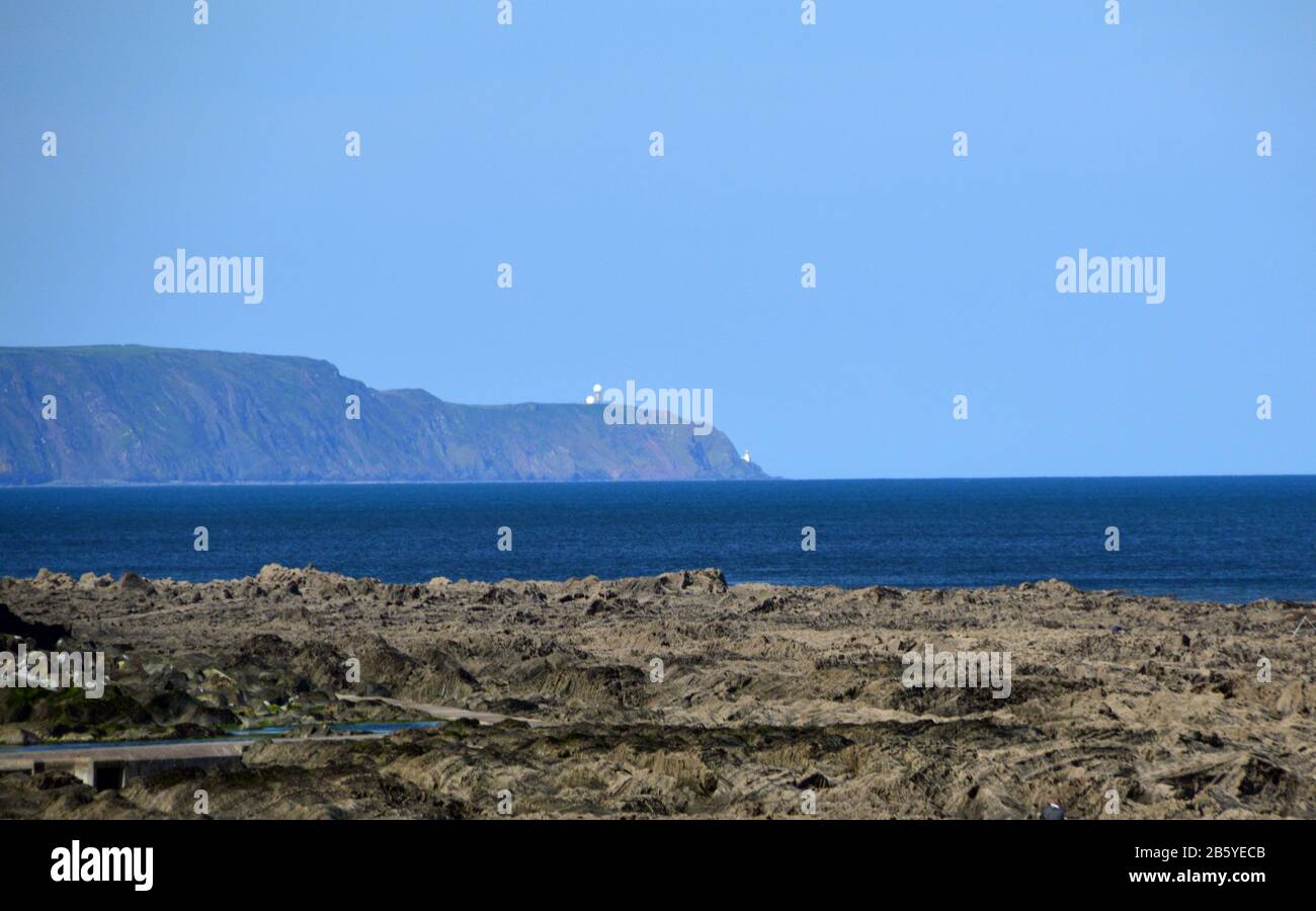 Looking over Barnstaple/Bideford Bay to Hartland Point Radar Dome ...