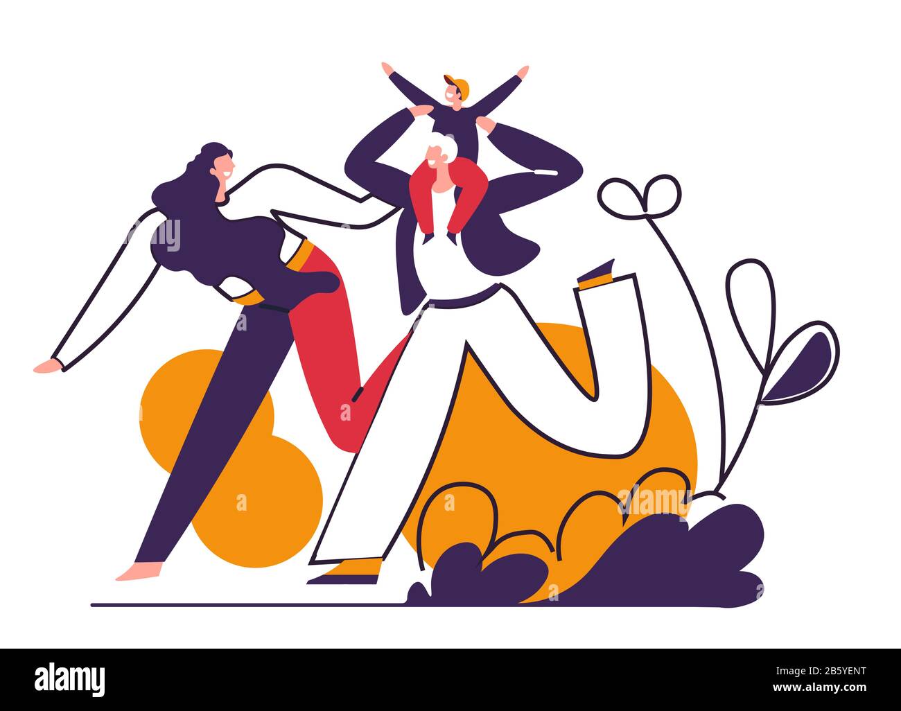 Boy father sitting on Stock Vector Images - Alamy