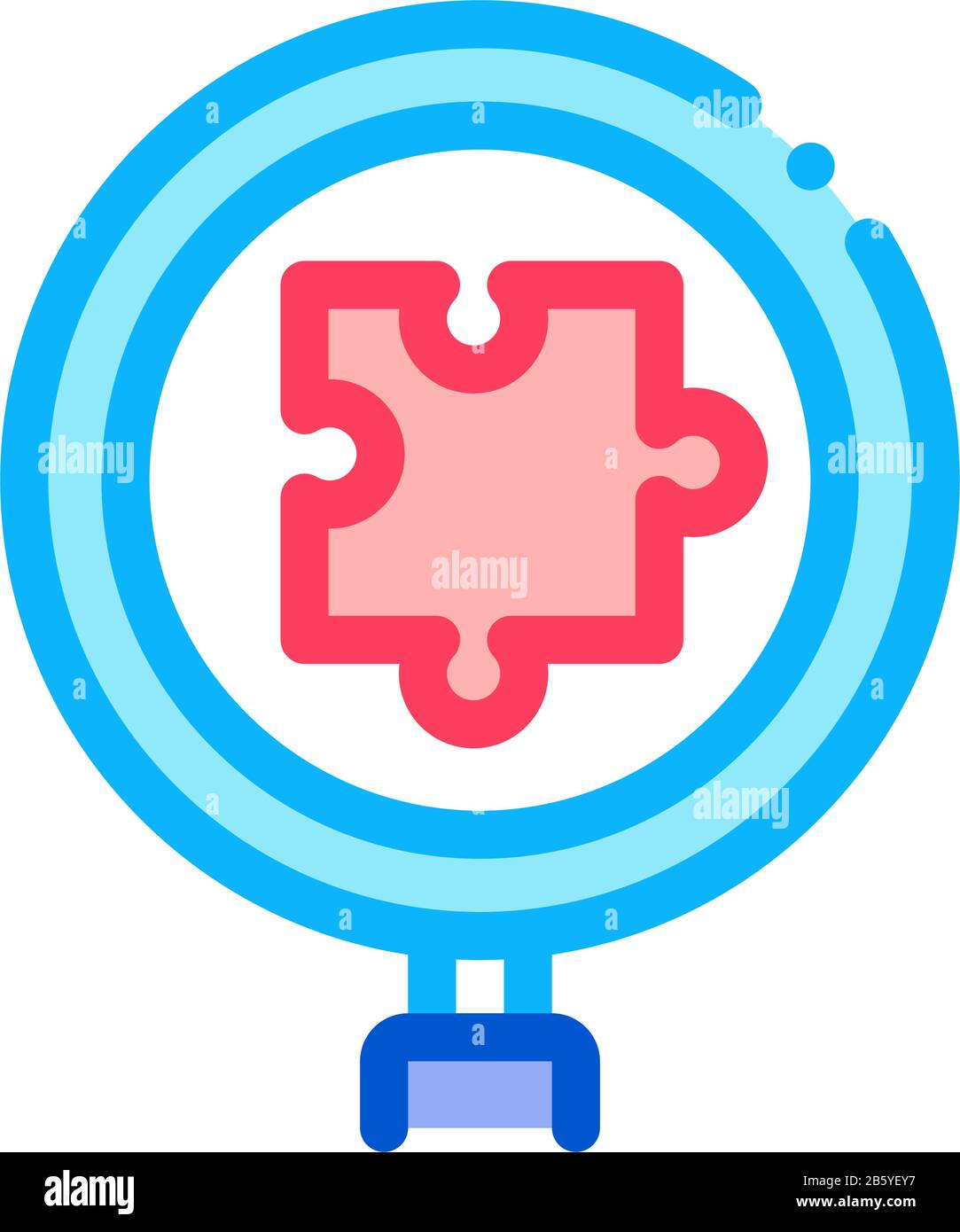 Puzzle Research Icon Vector Outline Illustration Stock Vector Image ...