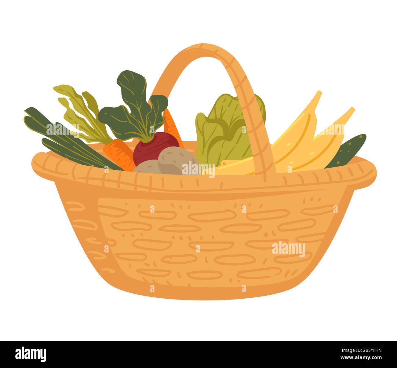 Vegetables Basket Vector