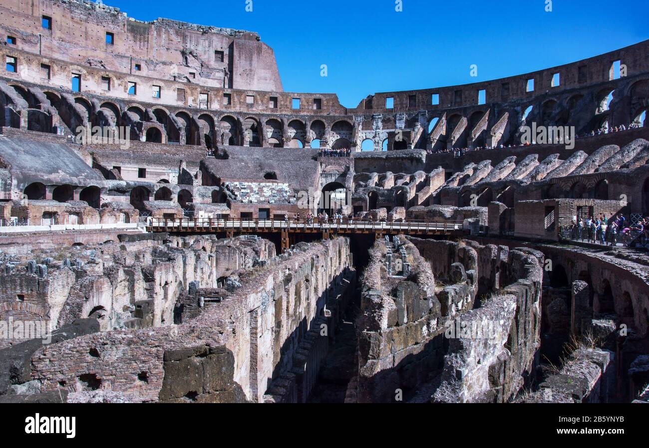 Italy.Rome.The Colosseum (Colosseo).This imposing building was erected ...