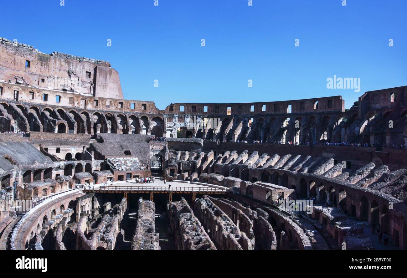 Italy.Rome.The Colosseum (Colosseo).This imposing building was erected ...