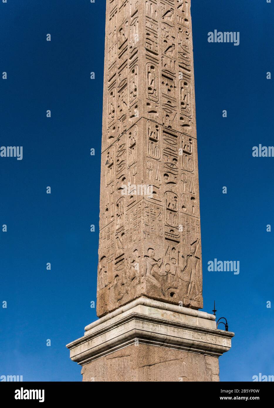 Italy.Rome.The Piazza Navona. Section of the Domitian 0belisk moved to ...