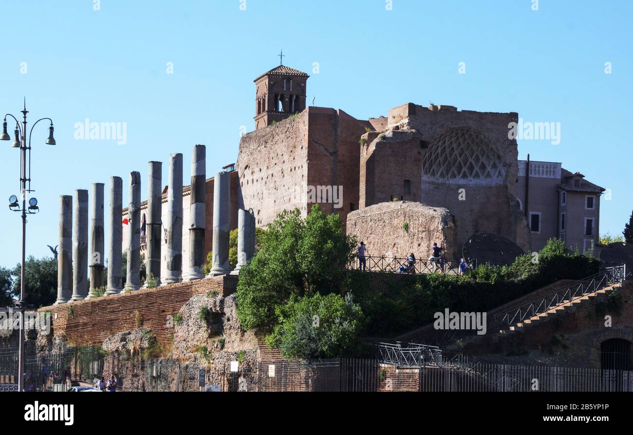 Italy.Rome.The Temple of Venus (121-141 AD) in the Roman Forum ...