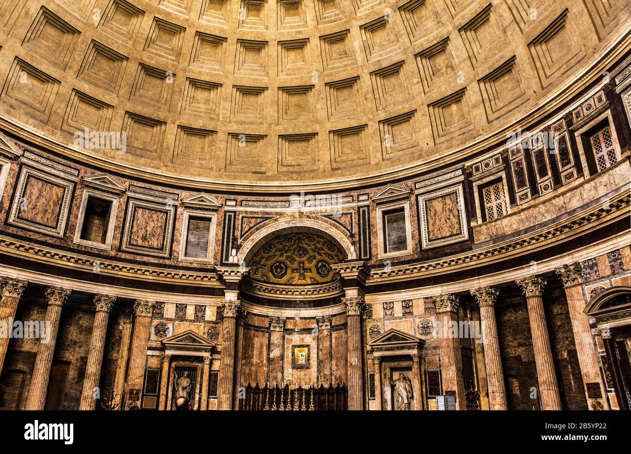 Italy.Rome.The Pantheon is in the Piazza della Rotonda. Built by ...