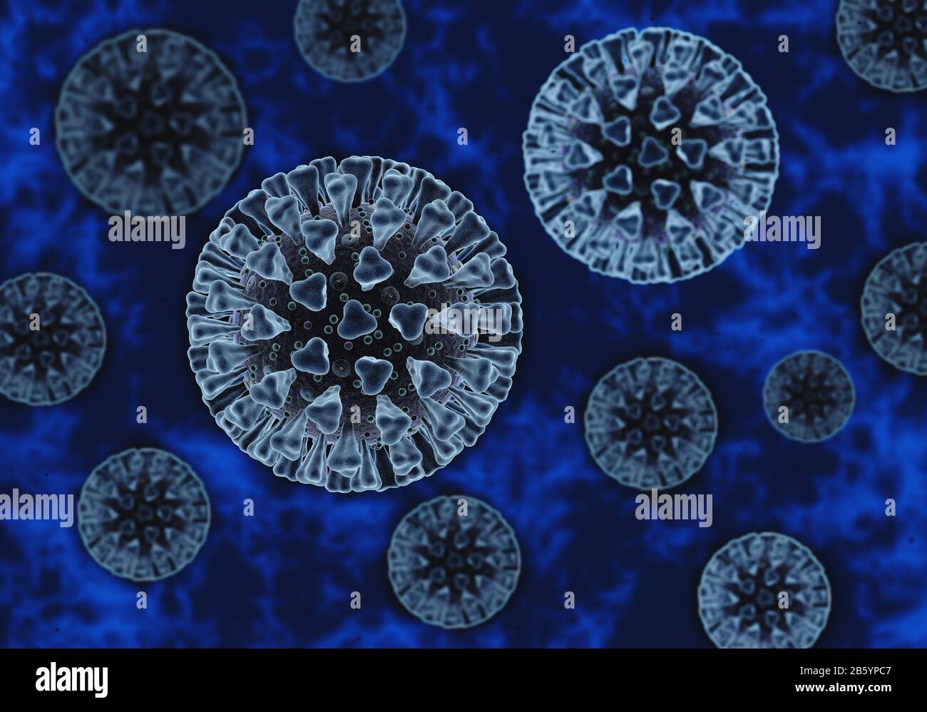 Detailed electronic microscope simulation of Coronavirus disease COVID ...