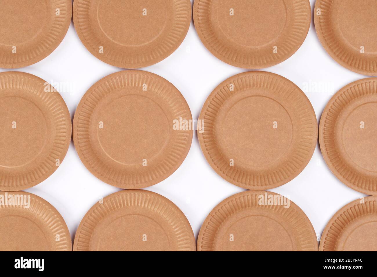Stack of disposable paper plates Stock Photo - Alamy