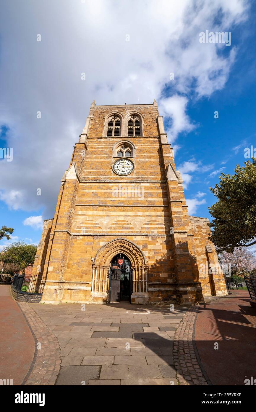 Holy Trinity, Rothwell, Northamptonshire, England, UK. The exterior of ...