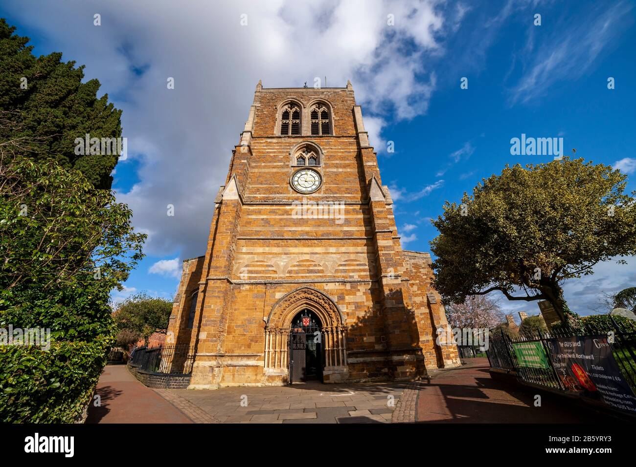 Holy Trinity, Rothwell, Northamptonshire, England, UK. The exterior of ...