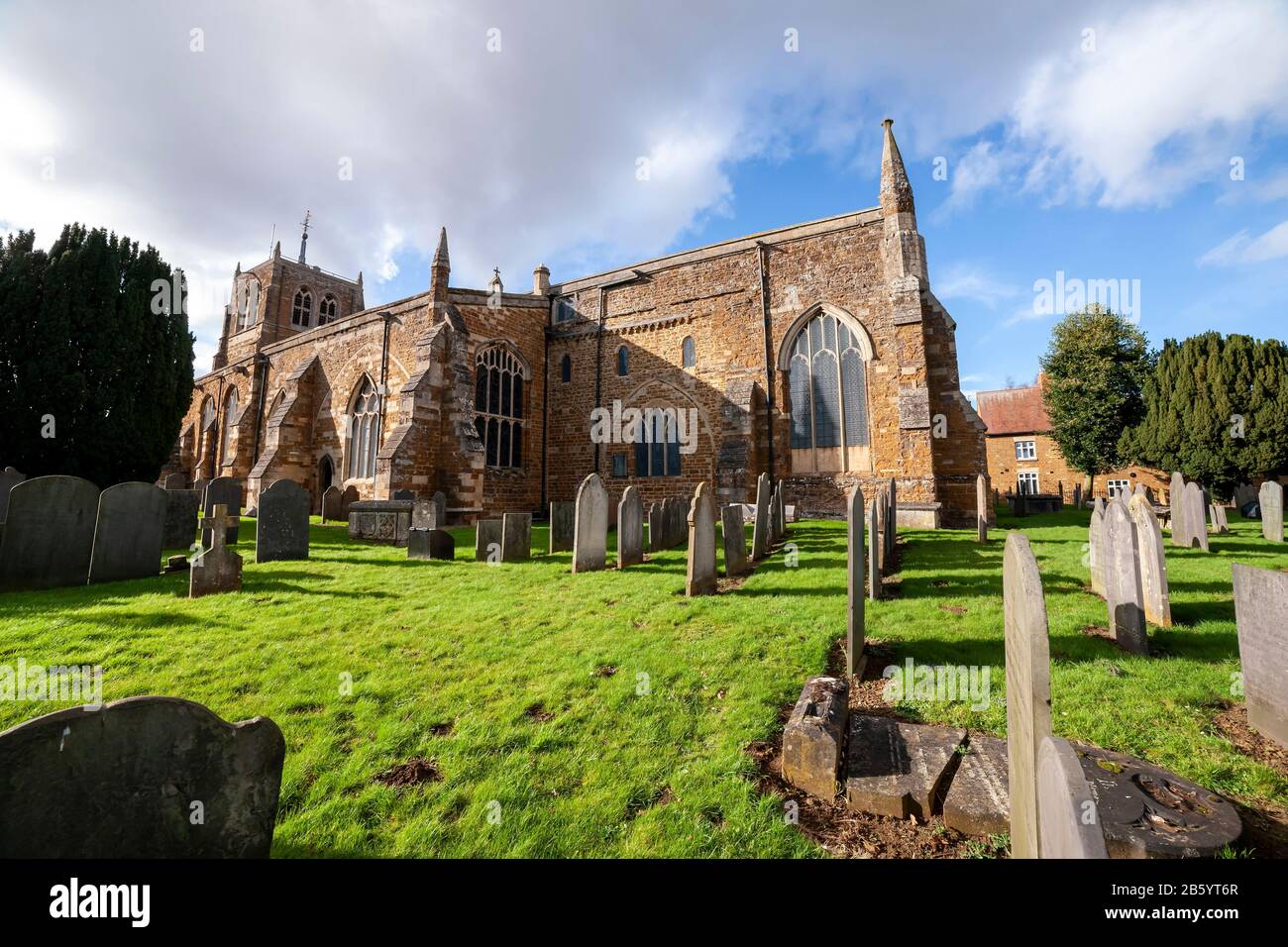 Holy Trinity, Rothwell, Northamptonshire, England, UK. The exterior of ...