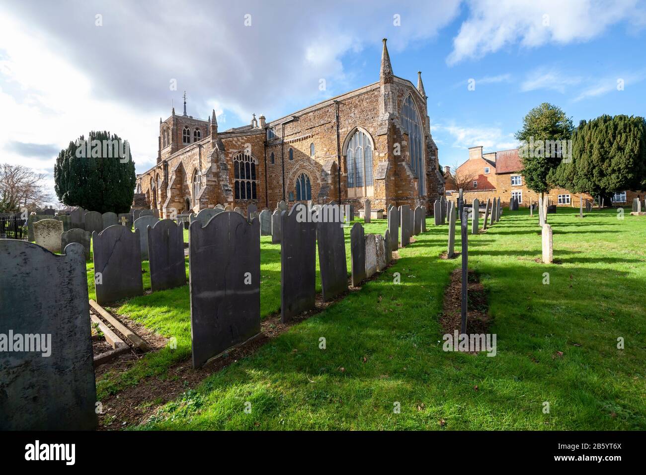 Holy Trinity, Rothwell, Northamptonshire, England, UK. The exterior of ...
